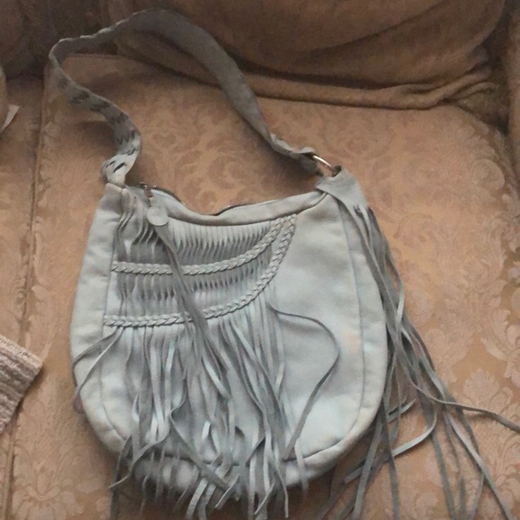 anja flini | Bags | Anja Flint Bag Blue Fringe Usa Hippie Boho | Poshmark